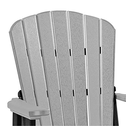 American Furniture Classics OS Home and Office Model 510LGB Fan Back Swivel Glider in Light Gray and Black