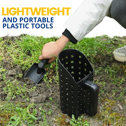 VIKOS Products Detector Accessories - Sand Scoop and Trowel for Detecting and Beachcombing - Made of Heavy-Duty Plastic - Lightweight and Portable Sand Scoop & Shovel for All Ages