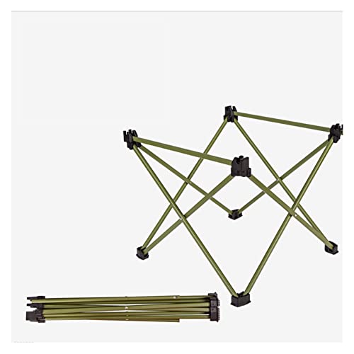 SUNESA Portable Picnic Table Outdoor Portable Folding Table Aluminum Alloy Barbecue Table Picnic Table Self-Driving Camping Aluminum Plate Table Army Green Foldable Camping Table