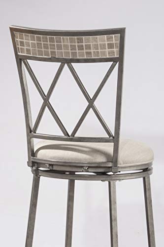 Hillsdale Furniture Milestone Counter Stool, Height, Aged Pewter