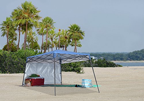 Quik Shade Go Hybrid 6' x 6' Sun Protection Pop-Up Compact and Lightweight 7' x 7' Base Slant Leg Backpack Canopy
