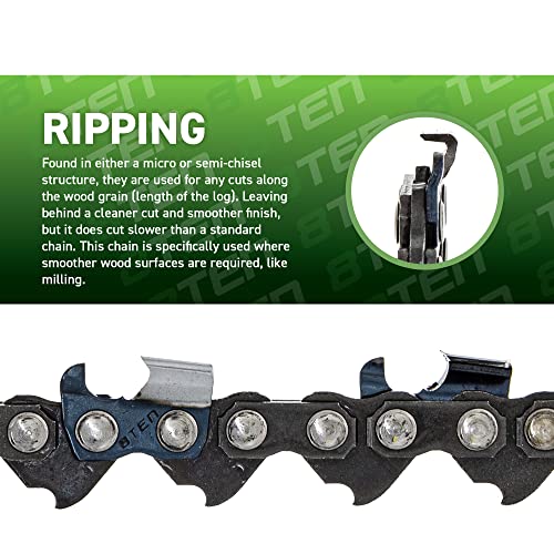 8TEN Ripping Chainsaw Chain 28 Inch .050 3/8 91DL For Stihl MS440 MS660 MS460 MS441 MS650 MS661