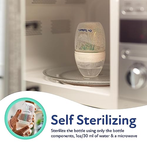 Dr. Talbot's Anti-Colic Bottles with Soft Flex Pacifier - 9 oz - (4-Pack) Baby Bottles for Newborn Babies 0+ Months - Self Sterilizing Bottles with Slow Flow Soft Flex Nipple and Venting System