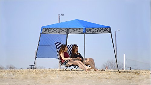 Quik Shade Go Hybrid 6' x 6' Sun Protection Pop-Up Compact and Lightweight 7' x 7' Base Slant Leg Backpack Canopy