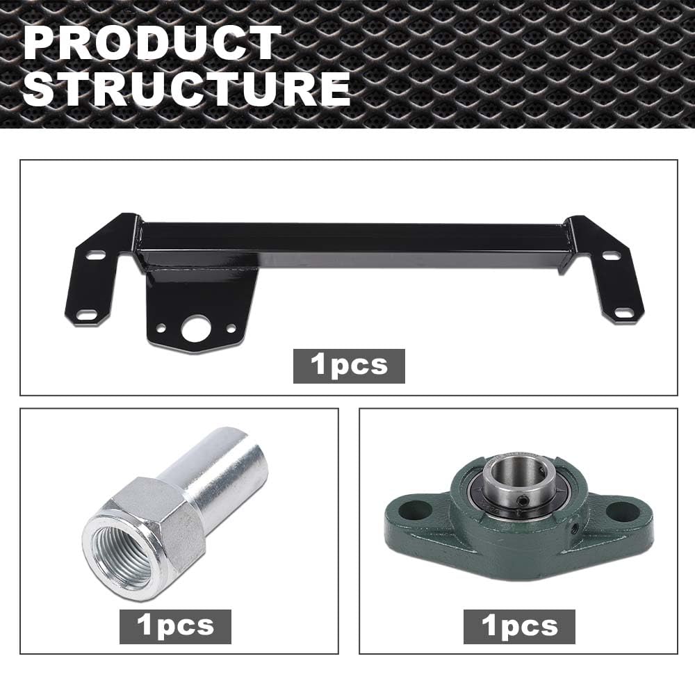 CNNELL Steering Gear Box Stabilizer Bar Brace Compatible with Dodge Ram 1500 2500 3500 4X4 4WD 3.9L / 5.2L / 5.9L / 8.0L 1994-2002(GASOLINE AND DIESEL)1032004