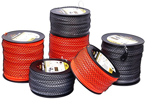 A ANLEOLIFE 5-Pound Commercial Square .095-Inch-by-1280-ft String Trimmer Line in Spool,with Bonus Line Cutter, Orange