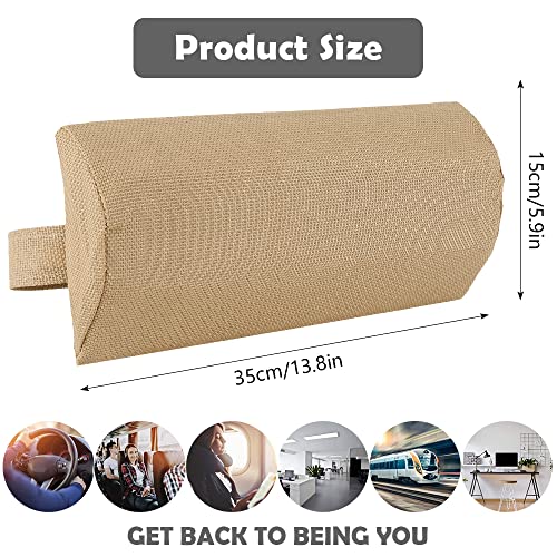 Lounge Chair Lounger Pillow, Soft Chaise Longue Pillow for Sunbathing Lounger Ergonomic Pillow Removable Lounger Headrest Cushion for Backyard, Picnics, Beach (Beige)