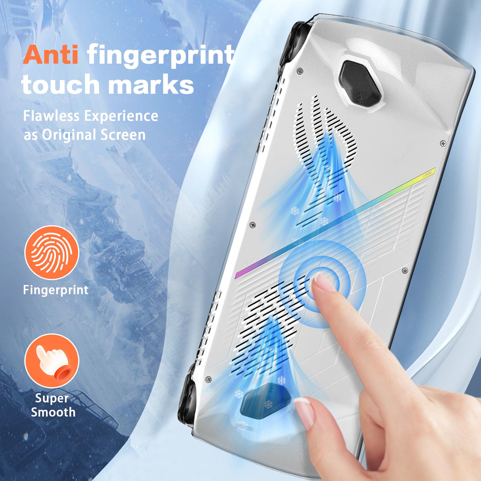KSKSPE Case for ASUS ROG Ally Gaming Handheld, Silicone Protective Skin Sleeve, Anti-Slip & Scratch Cover for ROG Ally Gaming Handheld-Clear