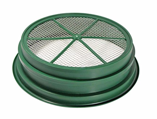 SE 13 1/4 Inch Stackable Classifier Gold Prospecting Pan - 1/4 Inch Stainless Steel Mesh Sifting Pan, Green