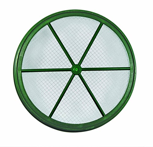 SE 13 1/4 Inch Stackable Classifier Gold Prospecting Pan - 1/4 Inch Stainless Steel Mesh Sifting Pan, Green