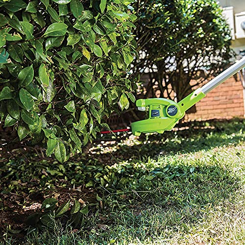Greenworks 40V 8-inch Cordless Pole Saw with Hedge Trimmer Attachment 2.0Ah Battery and Charger Included, PSPH40B210