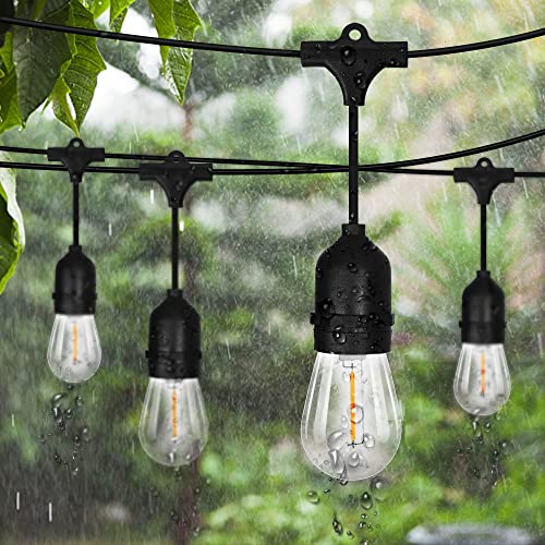 YOSION 30ft Heavey-Duty Commercial-Grade Waterproof Outdoor String Lights for Backyard Garden Patio Pergola Gazebo Bistro Bedroom Christmas Wedding Party