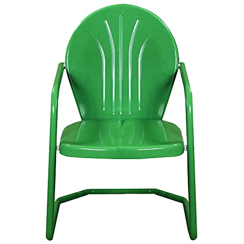 Northlight 34-Inch Outdoor Retro Tulip Armchair, Green