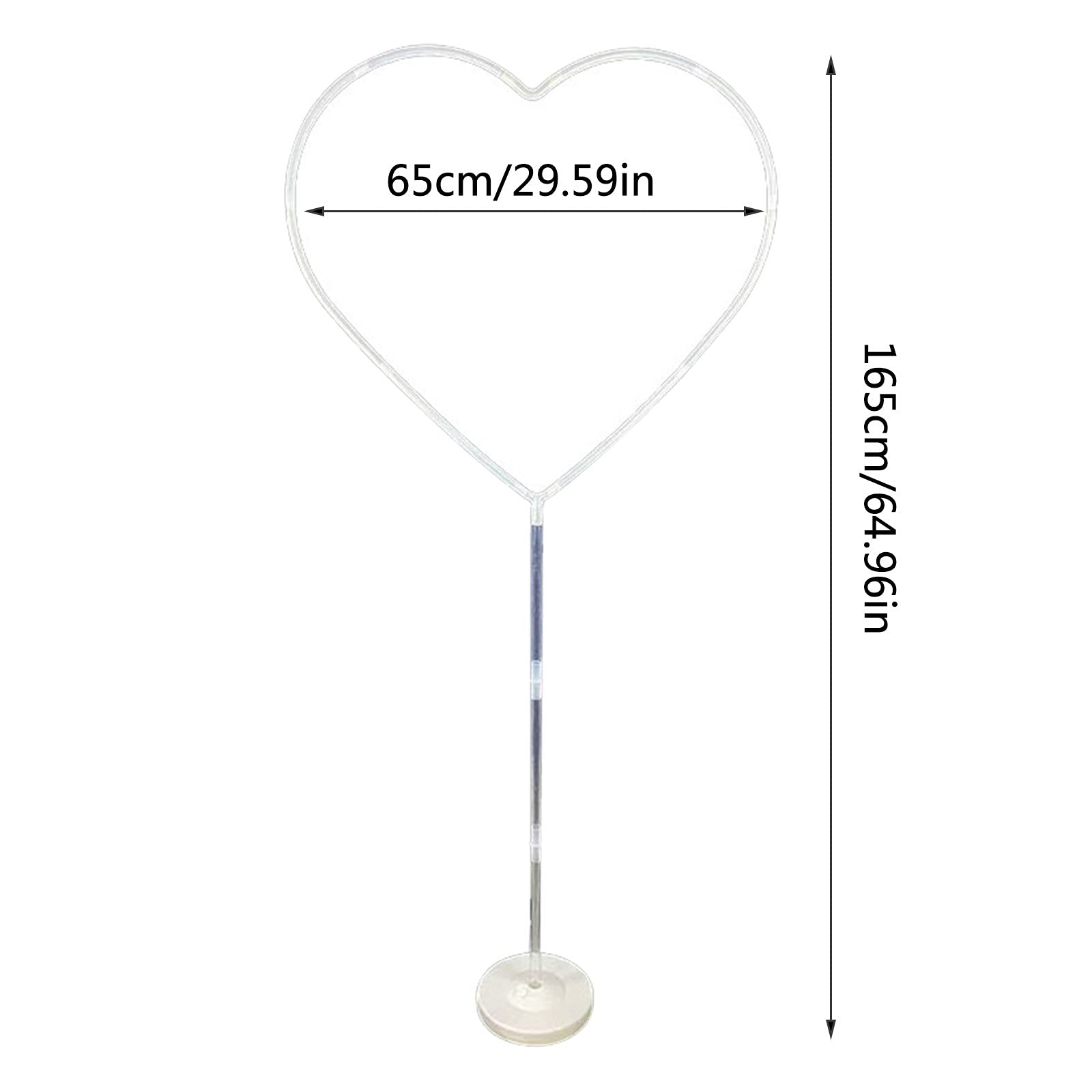Circle Road Floating Leading Heart-shaped Column Sky The Bracket On Ground Home Decor Water Balloons (white, One Size)