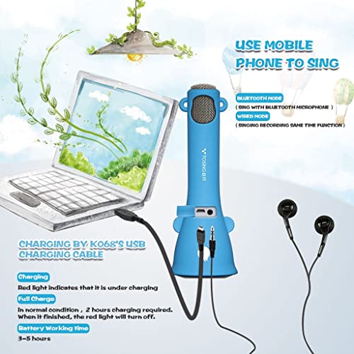 Overstock Wireless Karaoke Microphone Children's Speakers Birthday Gifts for Girls and Boys Popular Pink