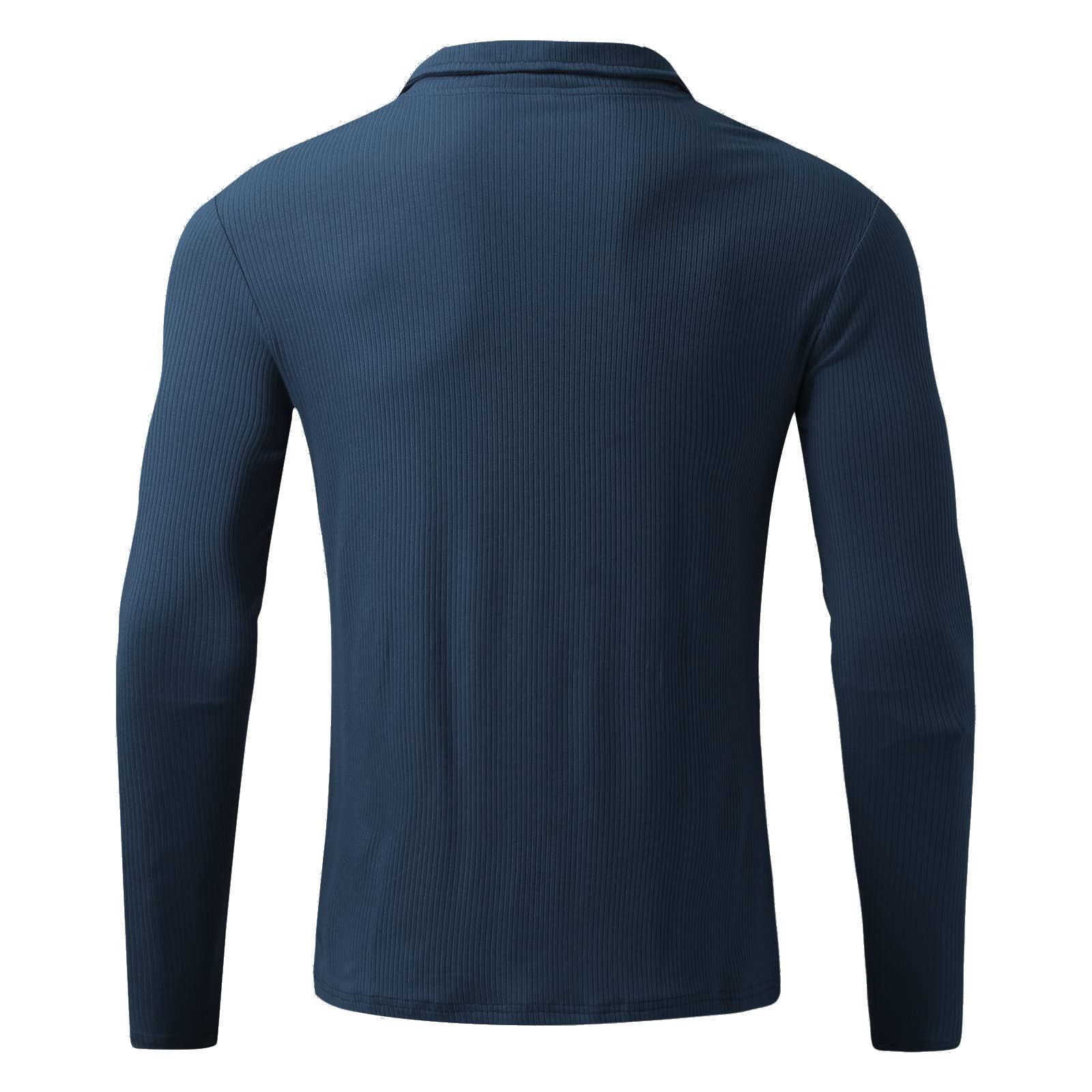 Mens Hawaiian Shirts Short Sleeve Mens T Shirts Casual Stylish V Neck Long Sleeve Quarter Zip Pullover Sweater Solid Turndown Stretch Half Zip Tees Short Sleeve Summer Spring Navy 4X