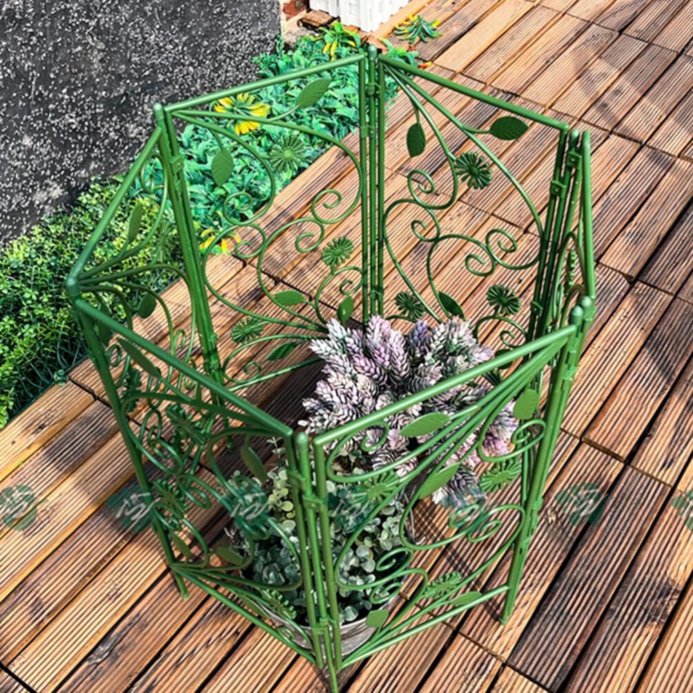 Didiseaon 6pcs Tomato Support Garden Fence Edging Orchid Support Stakes Decorative Garden Edging Lawn Fence Pot Plants Indoor Vine Plant Climbing Stand Planter Climbing Vine Fiberglass Rod