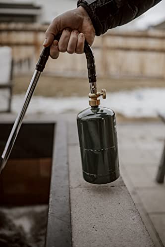 Gas One Propane Torch for 1lb Propane Tank with Auto Ignition - Used for Weed Burner and Flamethrower (14-16.4oz propane tanks)