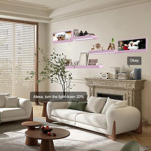 HOPEDAMAI Floating Shelves Book Shelf for Wall Shelf Foldable with USB Charging Port Floating Corner Shelves Wall Mounted Shelves for Home Decor and Bedroom Decor Pink 2 Pack