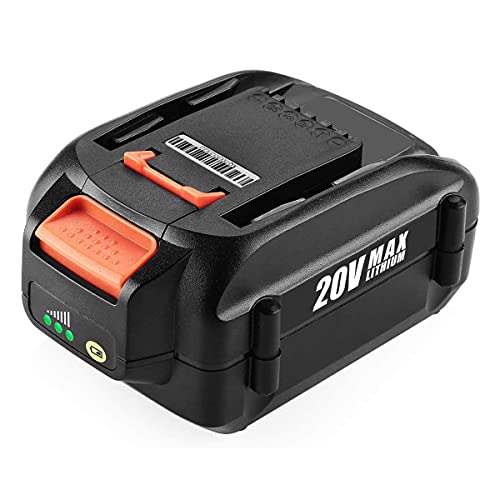 Powilling 20V 5.0Ah Replacement Battery for Worx 20V Battery WA3578 WA3520 with Power Level Indicator Compatible with Worx 20-Volt Cordless Power Tools WG163 WG170 WG546.9 Replacement for Worx Battery