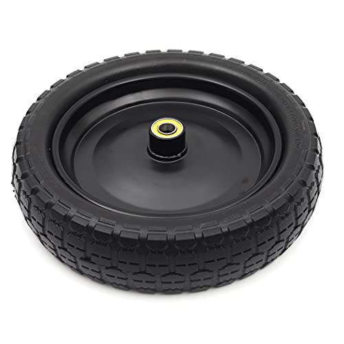 (4-Pack) 13ββ Tire for Gorilla Cart - Solid Polyurethane Flat-Free Tire and Wheel Assemblies - 3.15β Wide Tires with 5/8 Axle Borehole and 2.1β Hub
