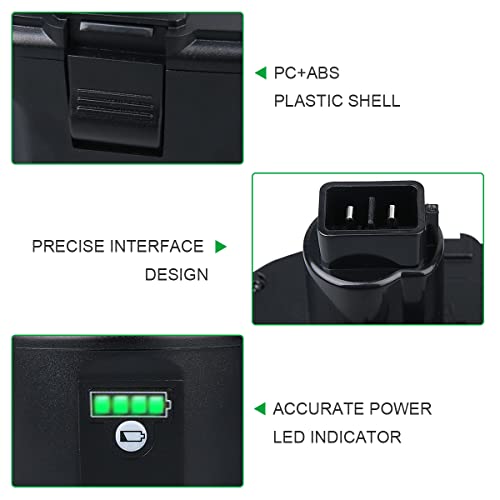 PDstation 【Upgraded to 6000mAh】 2Pack DC9096 DC9098 Battery Li-ion Replacement for Dewalt 18V Battery DC9098 DC9099 DE9039 DE9096 DE9098 DW9099 DW9098 Compatible with Dewalt 18V Tools