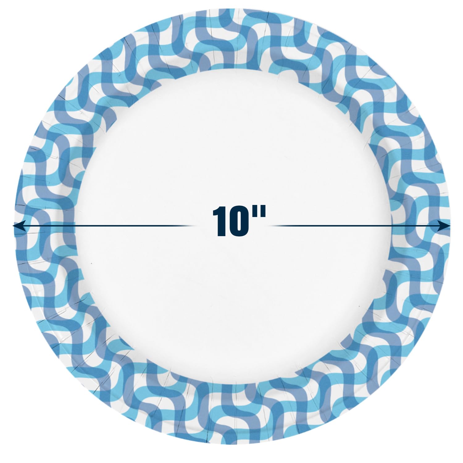 Ginkgo Paper Plates 10 inch Bulk 300 Count Thickened Disposable Christmas Plates Large Heavy Duty Dinner Paper Plates for Holiday, Party, Picnic and Everyday Use