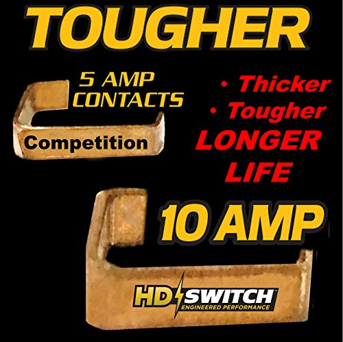 HD Switch 10 AMP Upgrade Blade Clutch PTO Switch Replaces Scag 483957 481687 - Yellow