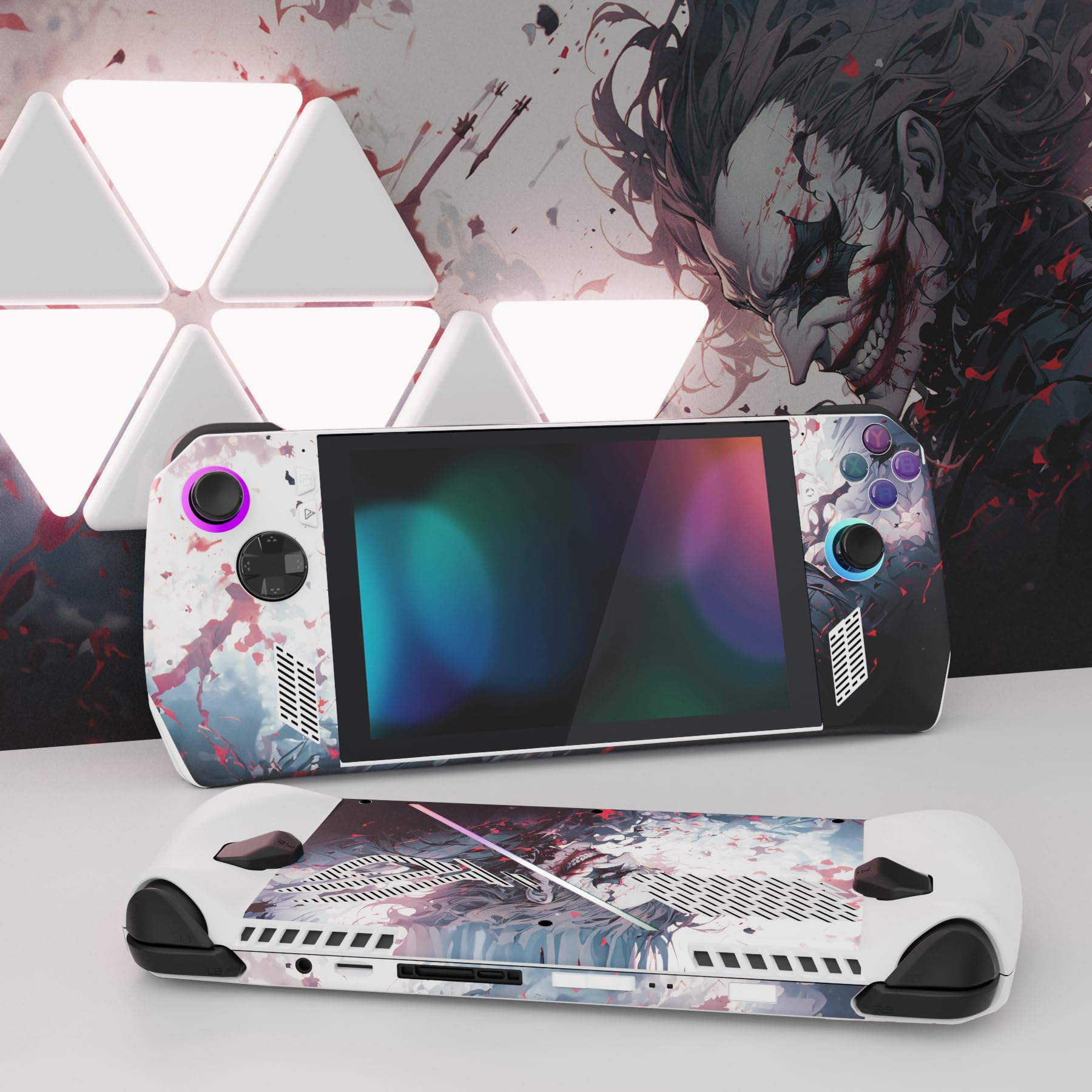 PlayVital 2 Set Protective Skin Decal for ROG Ally, Custom Stickers Vinyl Wraps for ROG Ally Handheld Gaming Console - Killing Clown
