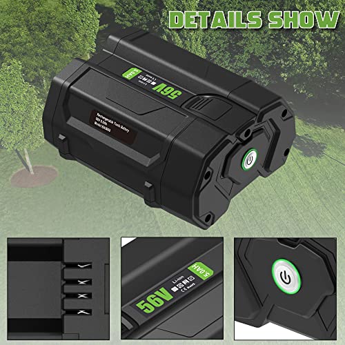 BULL-TECH New EGO Battery 56V 5.0Ah,Compatible with All Power 56V EGO Power+ Tools