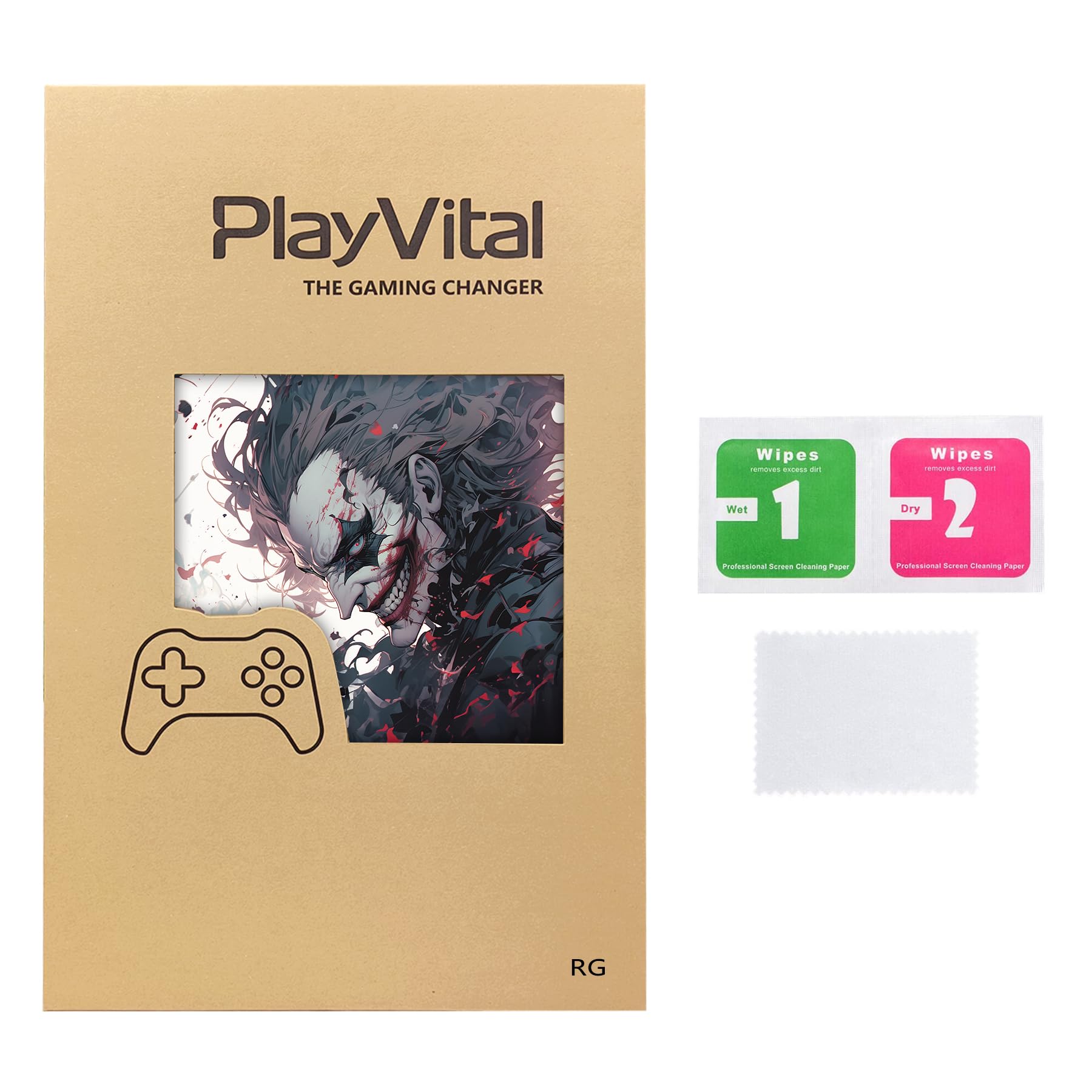 PlayVital 2 Set Protective Skin Decal for ROG Ally, Custom Stickers Vinyl Wraps for ROG Ally Handheld Gaming Console - Killing Clown