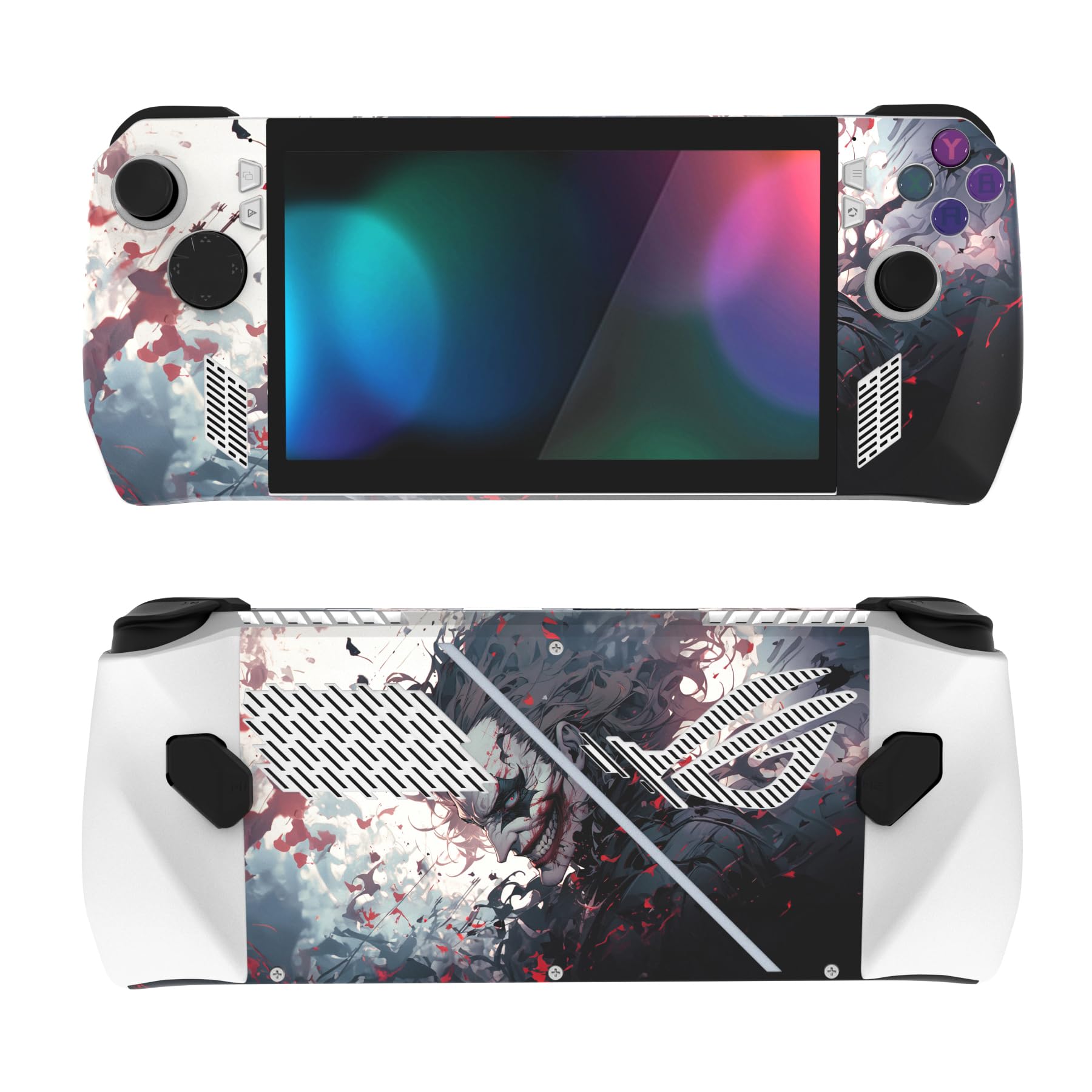 PlayVital 2 Set Protective Skin Decal for ROG Ally, Custom Stickers Vinyl Wraps for ROG Ally Handheld Gaming Console - Killing Clown