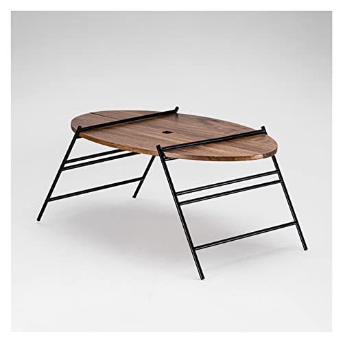 SUNESA Portable Picnic Table Folding Oval Picnic Table Portable Adjustable Dining Table Outdoor Camping Table for Beach Backyards Party Foldable Camping Table