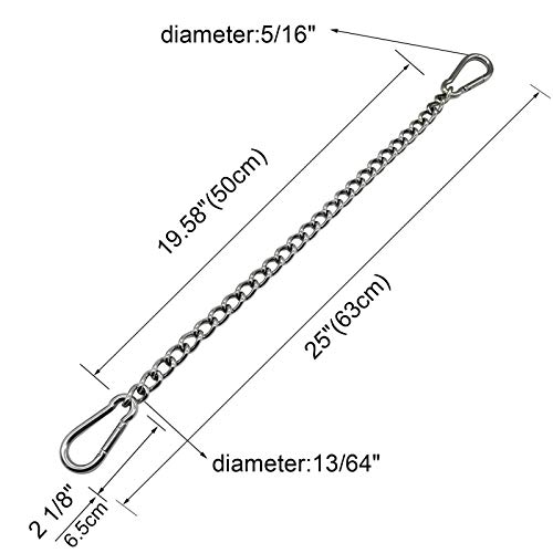 Hammock Hanger Chain Carabiners Kit - Heavy Duty Porch Swing Hanging Hooks 1000lbs Capacity 360° Swivel for Egg Chair, Yoga, Punching Bags, Gym(2 Sets)