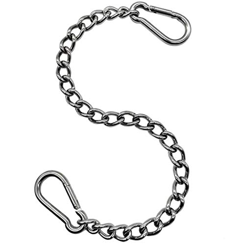 Hammock Hanger Chain Carabiners Kit - Heavy Duty Porch Swing Hanging Hooks 1000lbs Capacity 360° Swivel for Egg Chair, Yoga, Punching Bags, Gym(2 Sets)