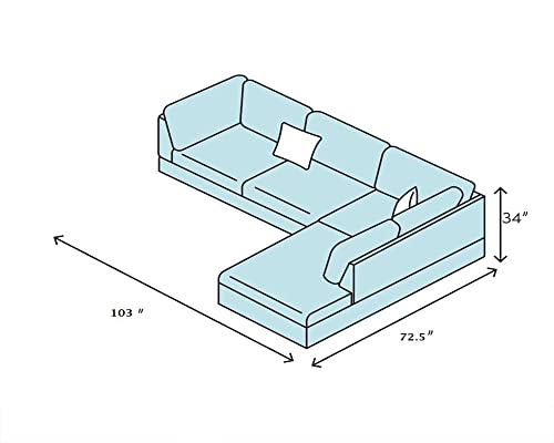 ERYE L-Shaped Corner 5 Seaters Sectional Sofa Chaise & Storage Ottoman,Modern Faux Leather Sectional&Sofa Couch with 2 Pillows for Home Office Apartment Living Room Furniture Sets, Black PU Left