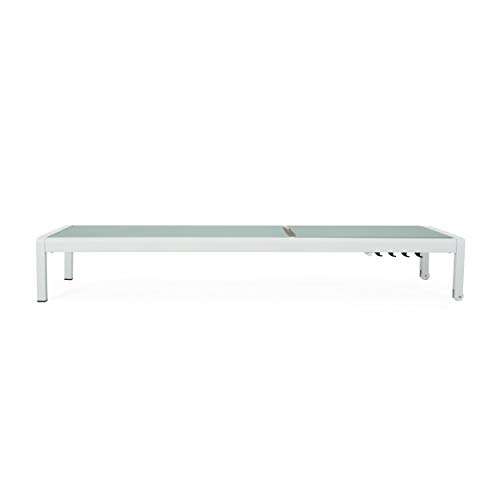 Christopher Knight Home Vanessa Coral Outdoor Chaise Lounges (Set of 2), Green and White