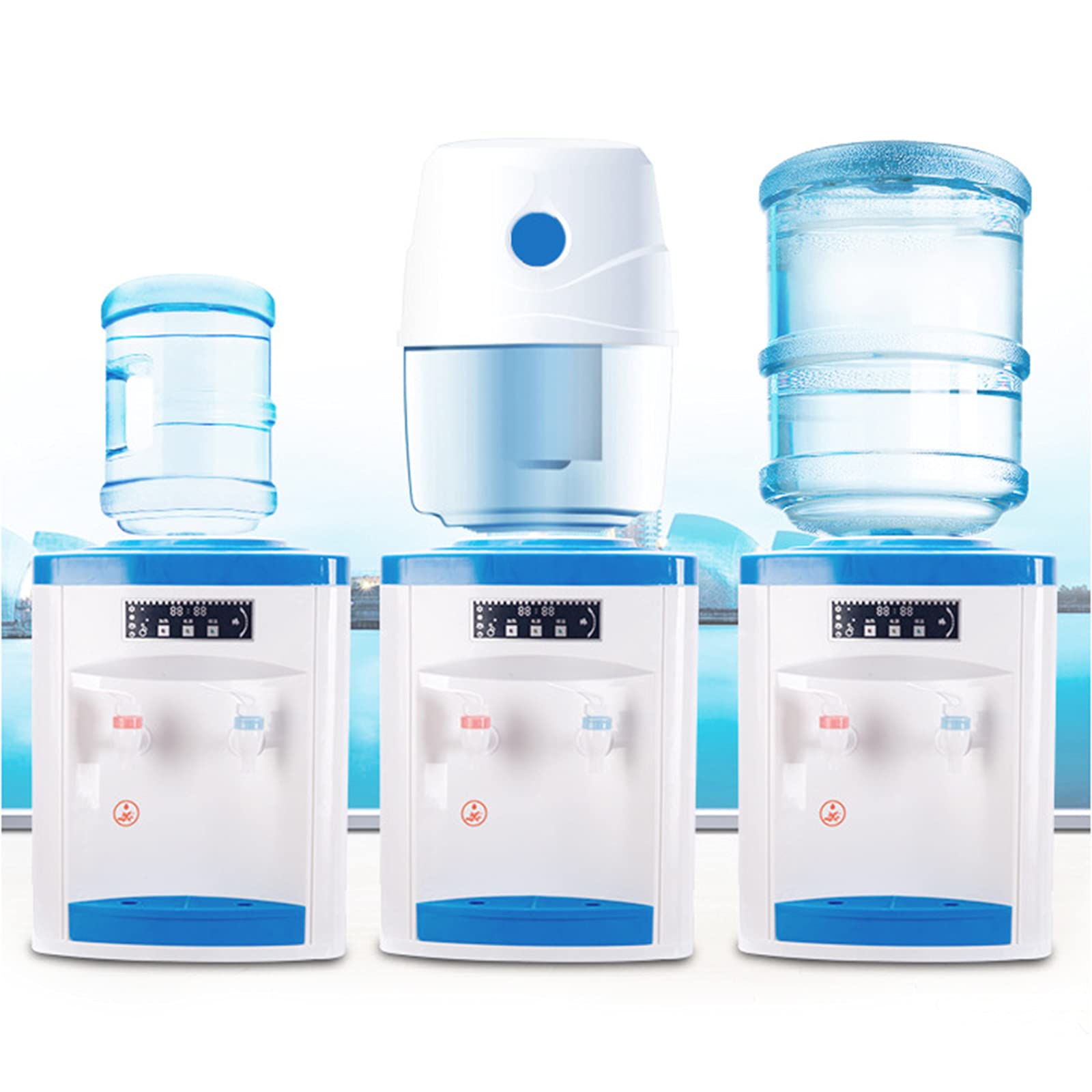 5 Gallon Top Loading Water Dispenser 304 Food Grade Liner Countertop Drinking Machine Desktop Electric Hot Cold Water Dispenser for Home Office