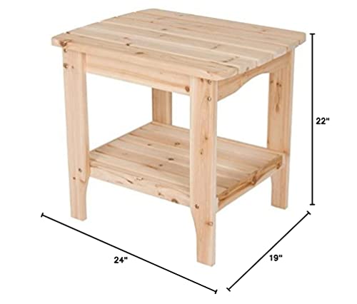 Shine Company 4103N Long Island Rectangular Patio Side Table β Natural