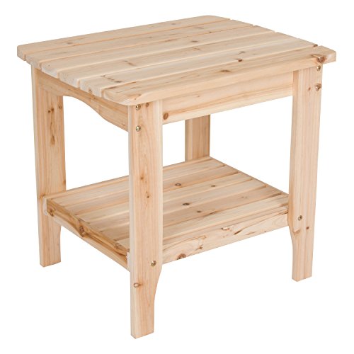 Shine Company 4103N Long Island Rectangular Patio Side Table β Natural