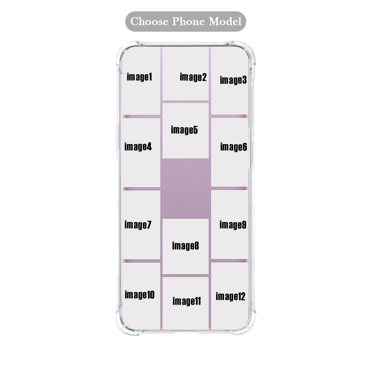 Custom Crystal Clear Case for Samsung Galaxy S9 Plus Name Initial Collage Multiple Photos, Thin Slim Shockproof Protective Transparent Sam Sung GS9 S 9+ Phone Cover 5.8/6.2 Inch