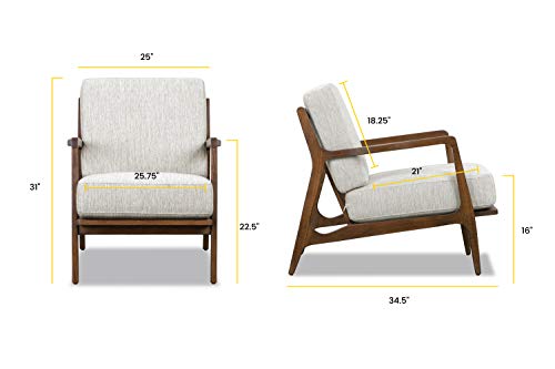 POLY & BARK Verity Lounge Chair, Bright Ash