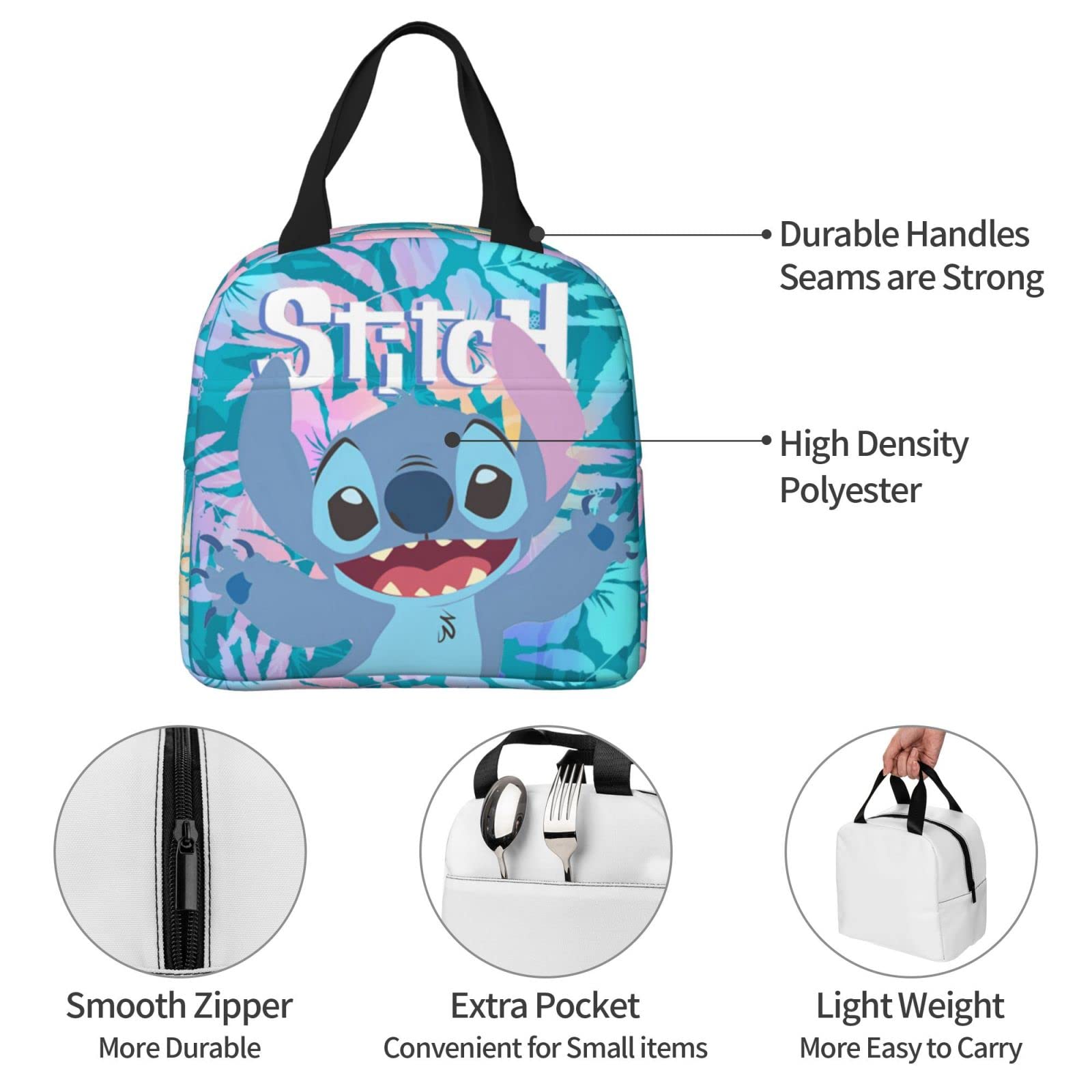 Anime Lunch Bag Large Insulated Thermal Lunch Box For Women Men Office Work Picnic Travel 1-One Size