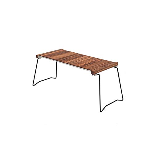 DOUBAO Outdoor Folding Solid Wood Camping Table Stainless Steel Frame Picnic Table Multiple Combinations BBQ Camping Table
