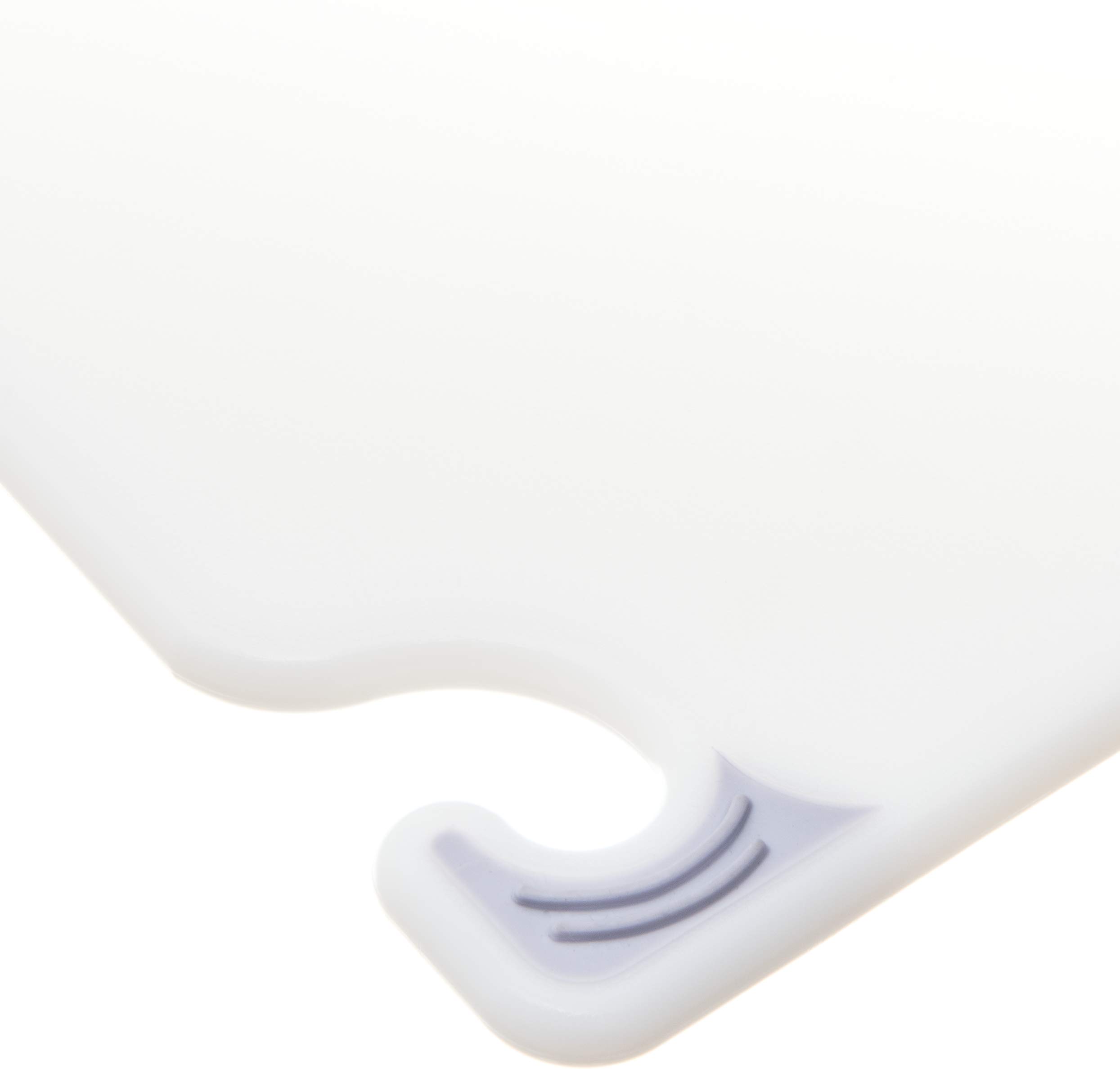 San Jamar Saf-T-Grip Plastic Cutting Board with Safety Hook, 6" x 9" x 0.375", White