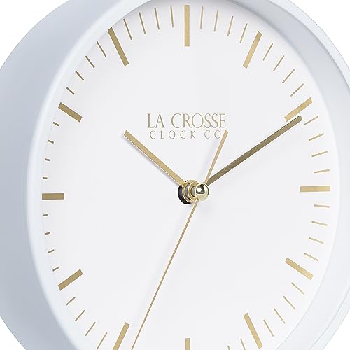 La Crosse Clock 404-3715 6-inch Etta Metal Wall/Table Silent Quartz Clock