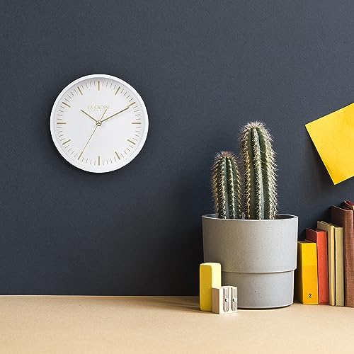 La Crosse Clock 404-3715 6-inch Etta Metal Wall/Table Silent Quartz Clock