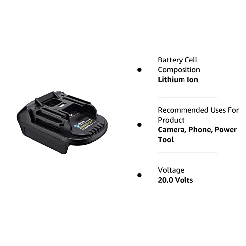 FirstPower Battery Adapter for Makita 18V Lithium-ion Power Tools,Convert Milwaukee 18V or Dewalt 20V Lithium-ion Battery to Makita 18V Lithium-ion Battery