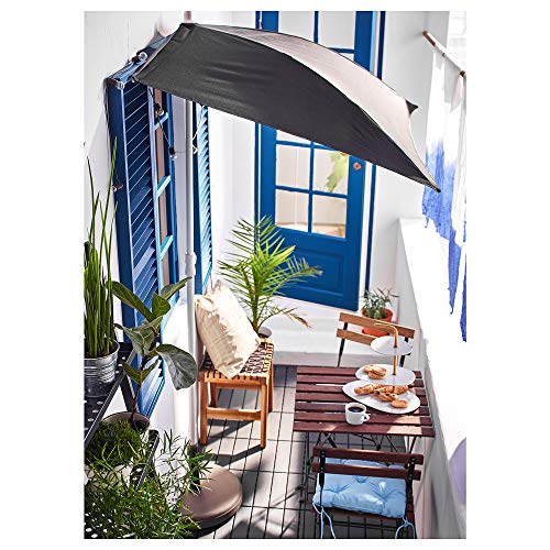 Ikea TÄRNÖ chair, outdoor foldable black/light brown stained Acacia