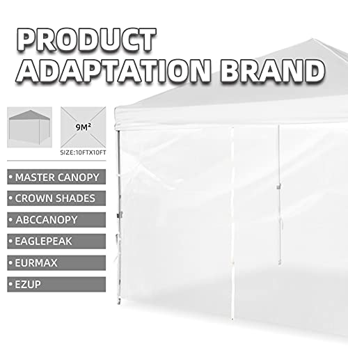 Turtle Life Clear Sidewall for 10 x 10 Pop up Straight Canopy Tent, Transparent Sunwalls, 1 Pack Panel Only
